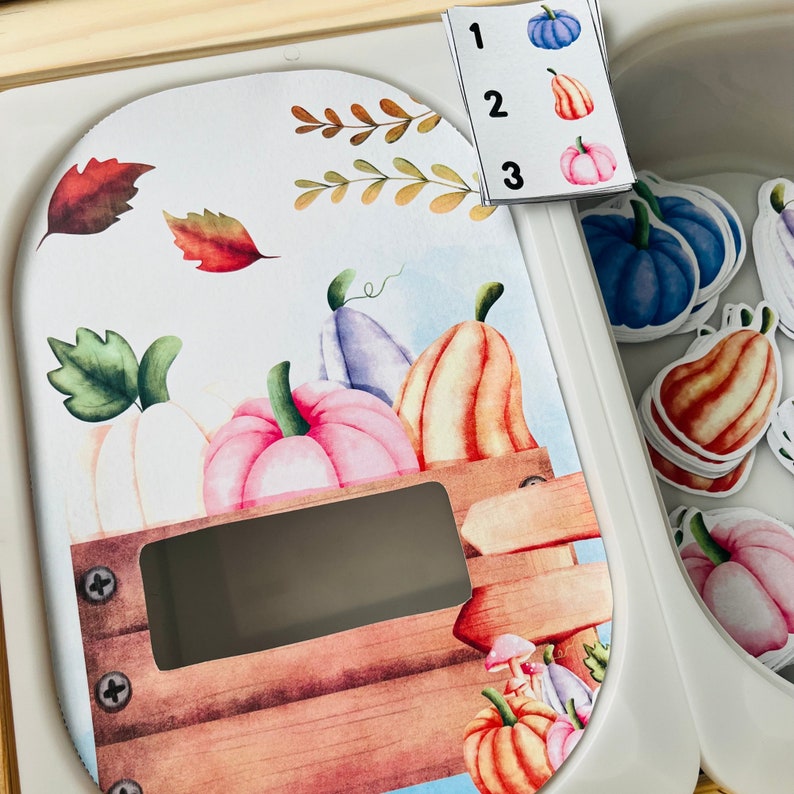 Pumpkins Counting Flisat Insert: Preschool Fall Sensory Play (digital ...