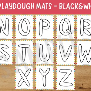 Alphabet Play Doh Cards Toddler Activities ABC Play Dough Mats ...