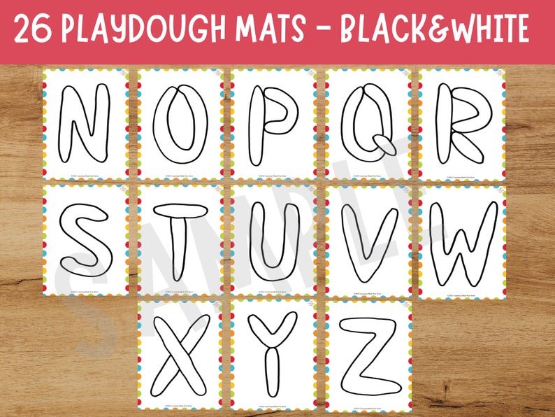 Alphabet Play Doh Cards Toddler Activities ABC Play Dough Mats - Etsy