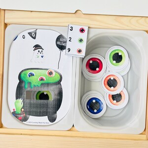 Halloween Eyes Potion Counting, Printable Flisat Insert, Trofast Insert ...