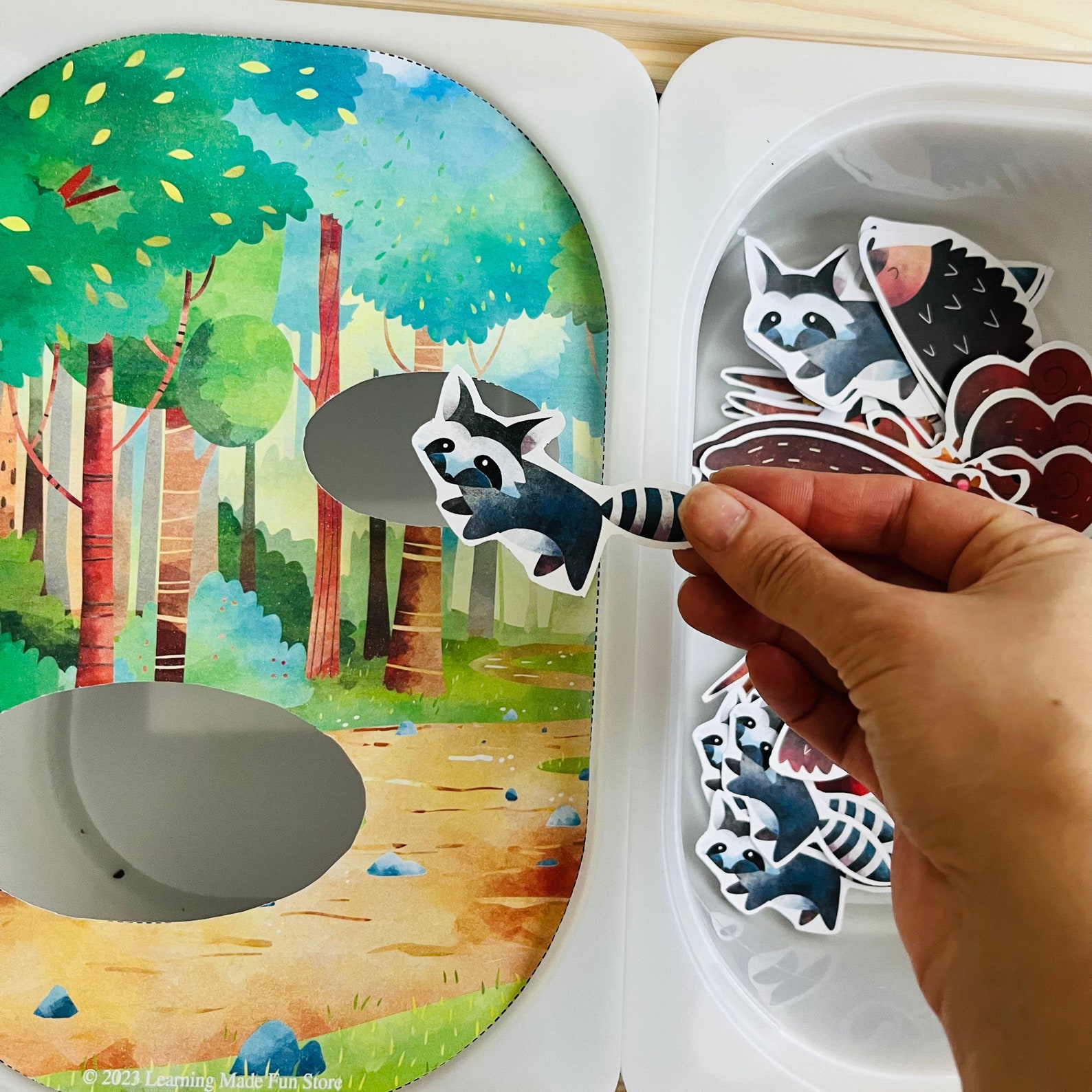 Forest Animals Sort by Size, Printable Flisat Insert, Trofast Insert ...