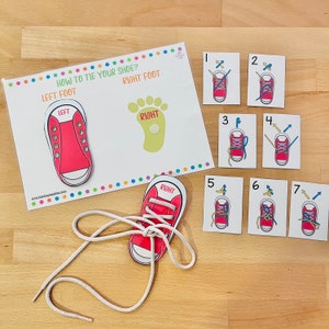 Shoe Tying Practice for Kids, Fine Motor Skills, Preschool Printables ...