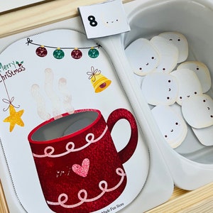 Christmas Hot Cocoa Counting Flisat Insert (digital Download) - Etsy