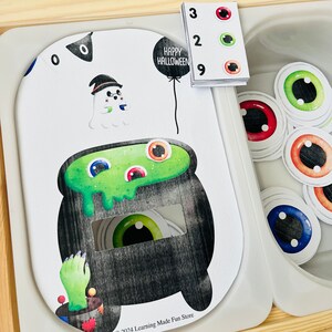 Halloween Eyes Potion Counting, Printable Flisat Insert, Trofast Insert ...