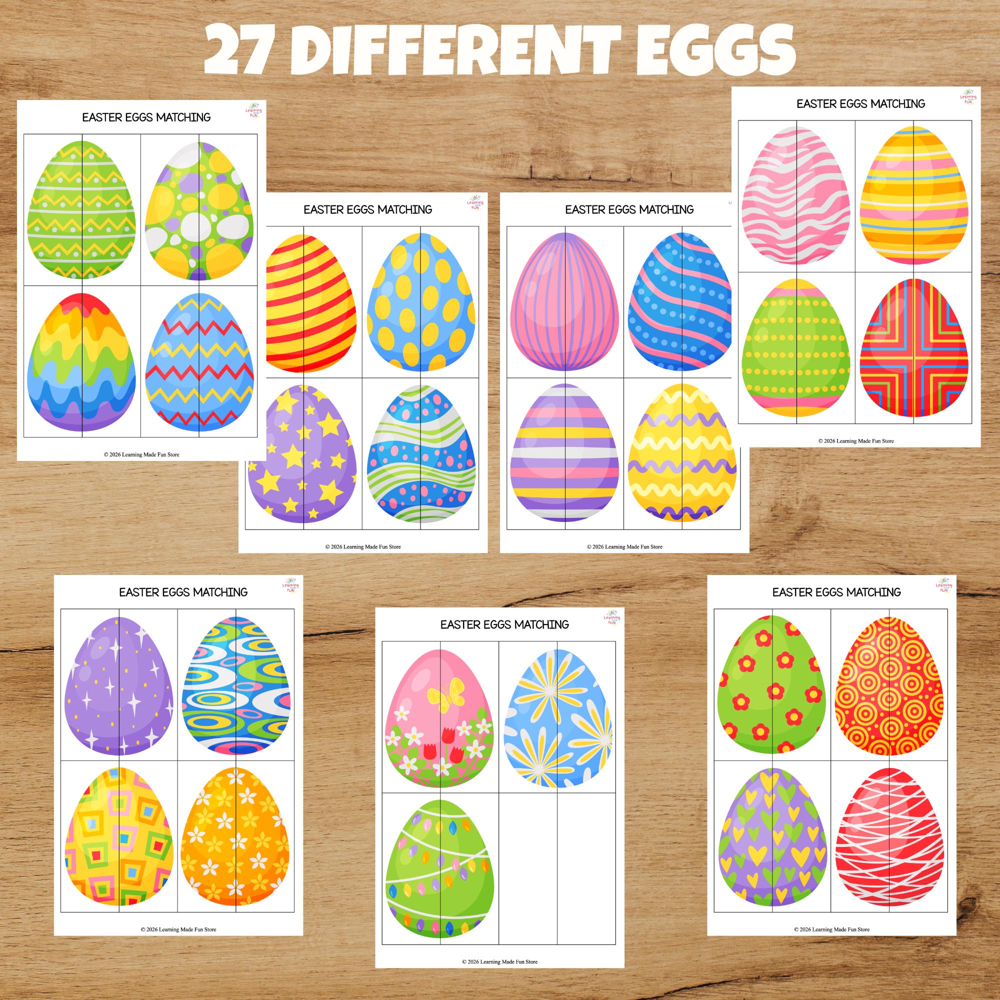 Printable Easter Egg Matching Game | Toddler Color Recognition Activity ...