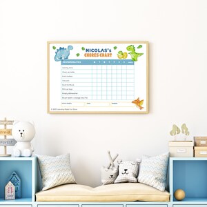 EDITABLE Dinosaurs Reward Chart, Boy Behavior Chart, Responsibilities ...