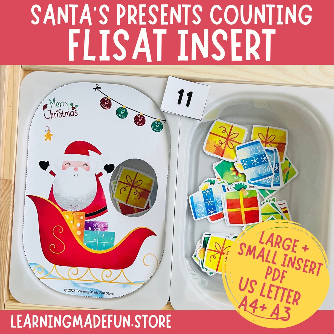 Christmas Santa Counting to 20 Printable Flisat Insert - Etsy