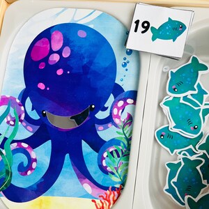 Feed Octopus Counting to 20, Printable Flisat Insert, Trofast Insert ...
