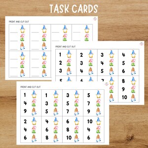 Spring Gnomes Counting, Printable Flisat Insert, Trofast Insert ...