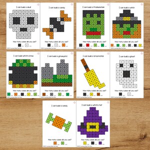 Halloween Snap Cubes Task Cards: Math Game Printable (PDF) - Etsy