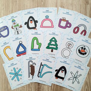 Winter Play Dough Mats, Printable Play Doh Toddler Activities, Winter ...