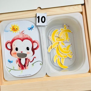 Feed the Monkey Counting, Printable Flisat Insert, Trofast Insert ...