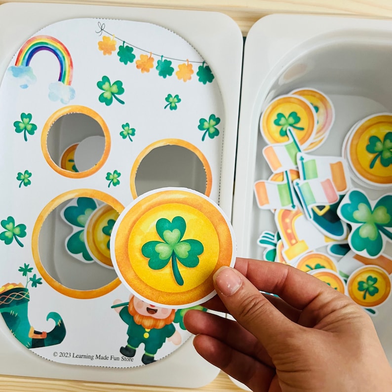 St. Patrick's Day Flisat Insert, Size Sorting Activity (digital ...