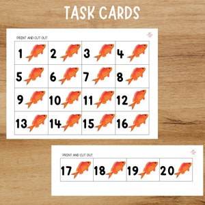 Fish Tank Counting to 20, Printable Flisat Insert, Trofast Insert ...