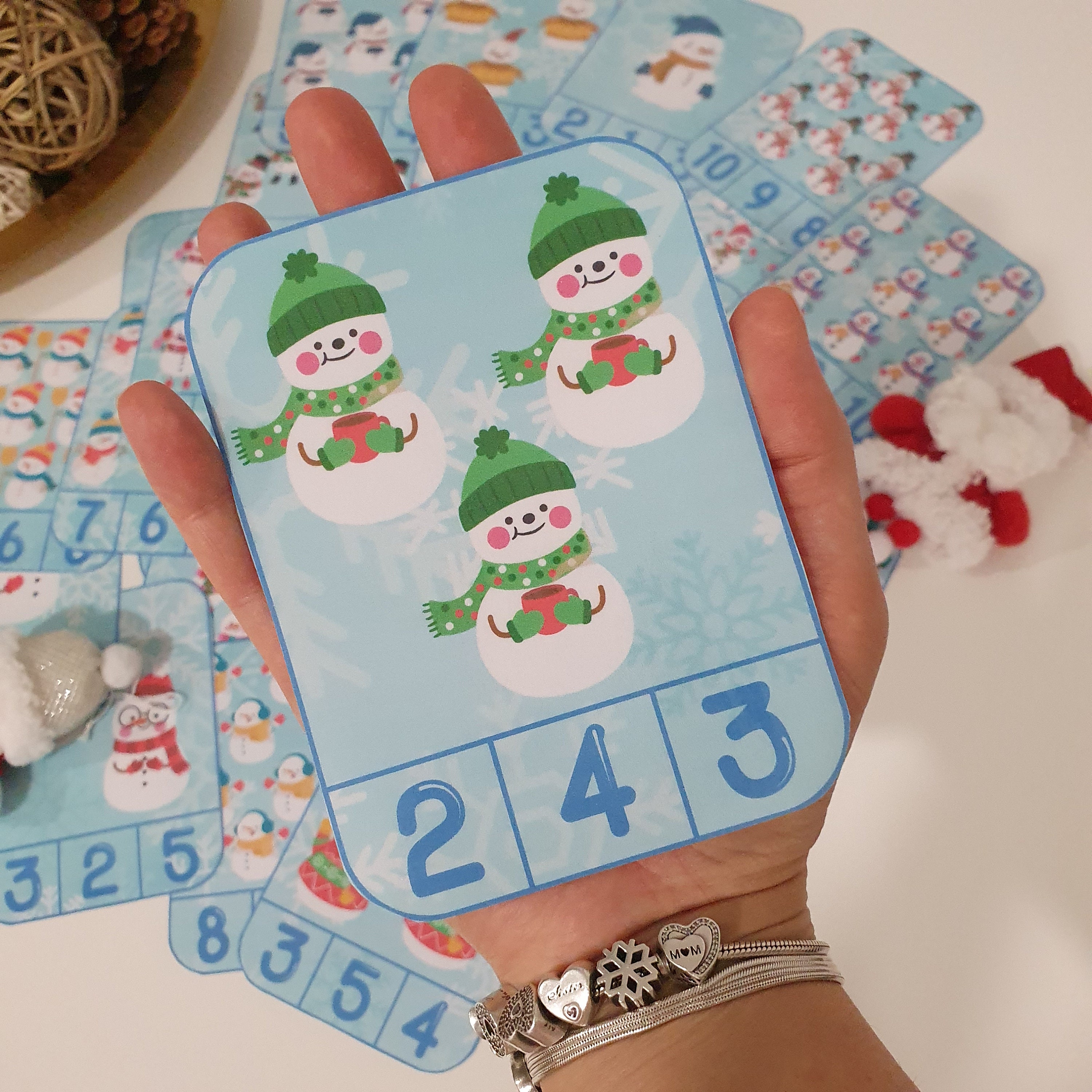 Winter Count Clip Cards Numbers 1-10 Count and Clip Activity | Etsy