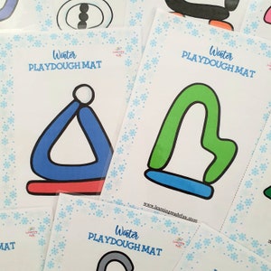 Winter Play Dough Mats, Printable Play Doh Toddler Activities, Winter ...