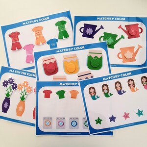 Colors Busy Book: Matching Activities for Toddlers (digital Download ...