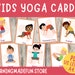 Kids Yoga Cards Childrens Yoga Pose Brain Breaks Flash - Etsy
