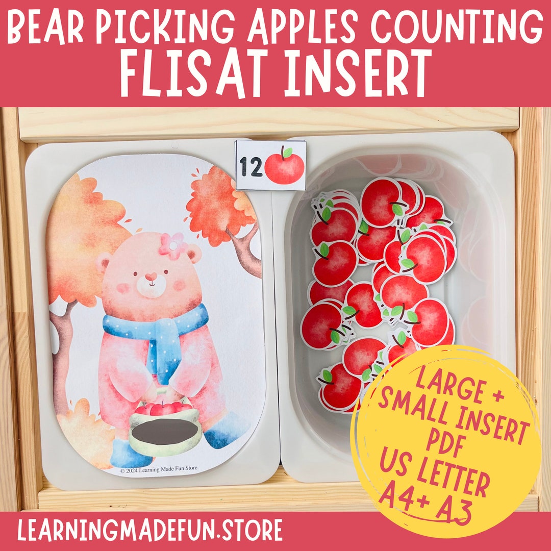 Apples Counting to 20, Printable Flisat Insert, Trofast Insert ...