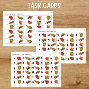 Fall Leaves Counting, Printable Flisat Insert, Trofast Insert ...