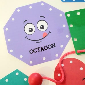 Shapes Printable Lacing Cards, Toddler Fine Motor Skill Activity ...