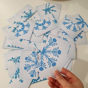 Winter Matching Game for Kids, Snowflakes Matching Activity, Winter ...
