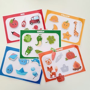 Colors Busy Book: Matching Activities for Toddlers (digital Download ...