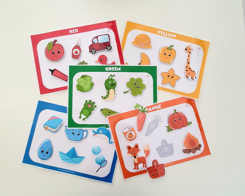 Colors Busy Book: Matching Activities for Toddlers (digital Download ...