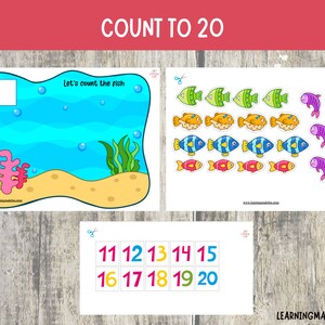 Fish Counting Activity: Numbers 1-20, Preschool Printable (PDF) - Etsy