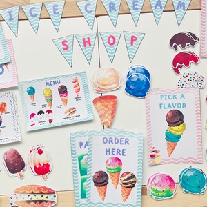 Ice Cream Shop Pretend Play Kit, Summer Dramatic Play, Preschool ...
