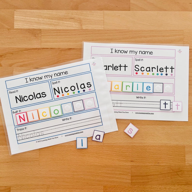 Personalized Name Tracing Worksheet: Spell & Write Activity (PDF) - Etsy