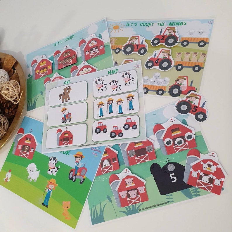 Farm Animals Busy Book Learning Binder Preschool Busy Book - Etsy