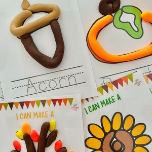 Fall Play Dough Mats Preschool Printables Play Doh Mats Homeschool ...