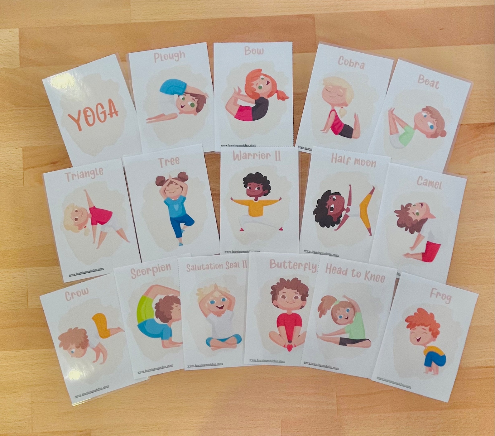 Kids Yoga Cards Childrens Yoga Pose Yoga Flash Cards - Etsy Canada