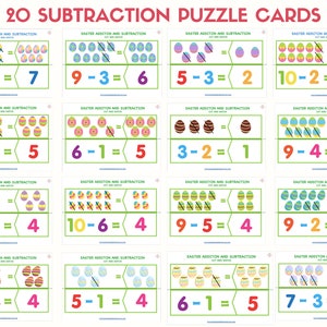 Easter Math Activities, Addition Activity, Subtraction for Preschool ...