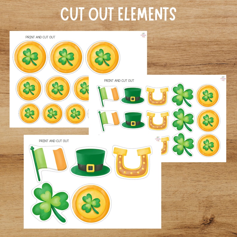 St. Patrick's Day Flisat Insert, Size Sorting Activity (digital ...