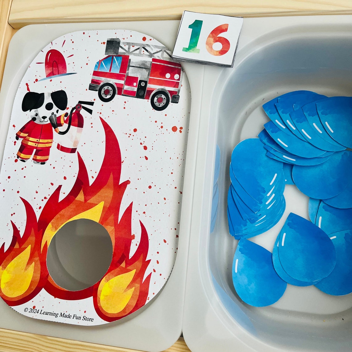 Firefighters Counting Flisat Insert, Patrick Count Activity, Printable ...