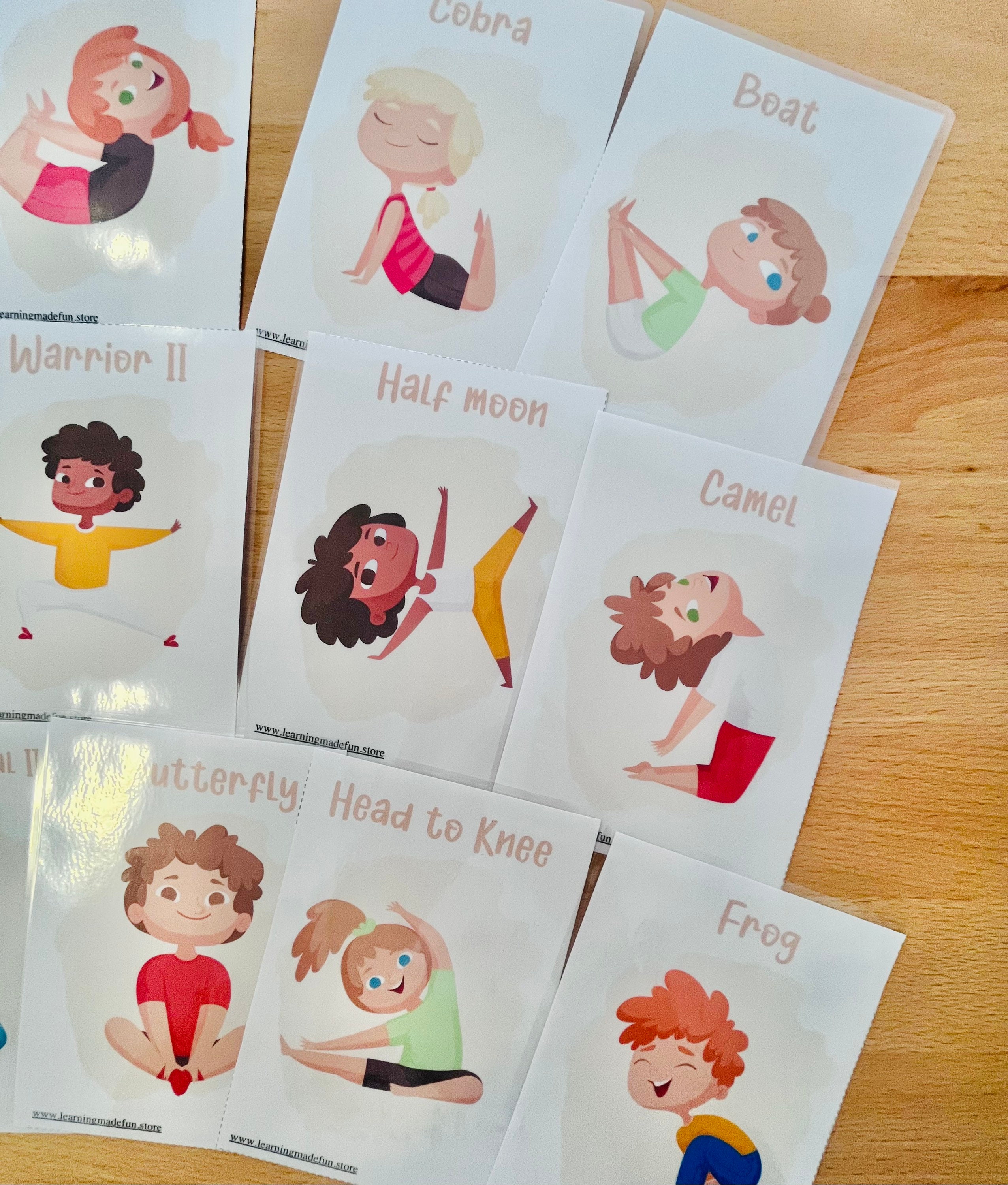 Kids Yoga Cards Childrens Yoga Pose Yoga Flash Cards - Etsy Canada
