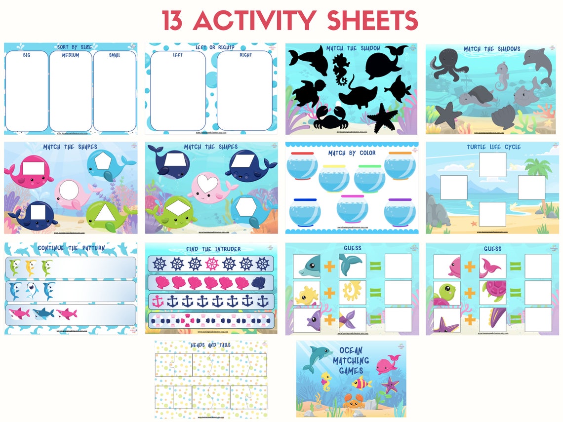 Ocean Busy Book Busy Book Toddler Preschool Busy Book - Etsy