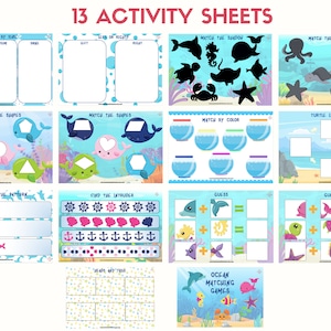 Ocean Busy Book, Busy Book Toddler, Preschool Busy Book, Toddler ...