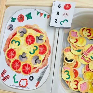 Build a Pizza Counting, Printable Flisat Insert, Trofast Insert ...
