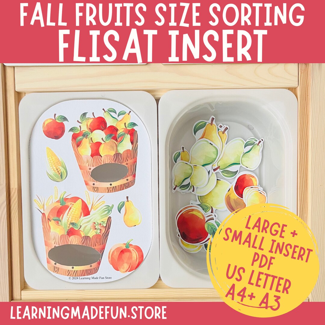 Fall Fruits Size Sorting Flisat Insert, Trofast Insert, Flisat ...