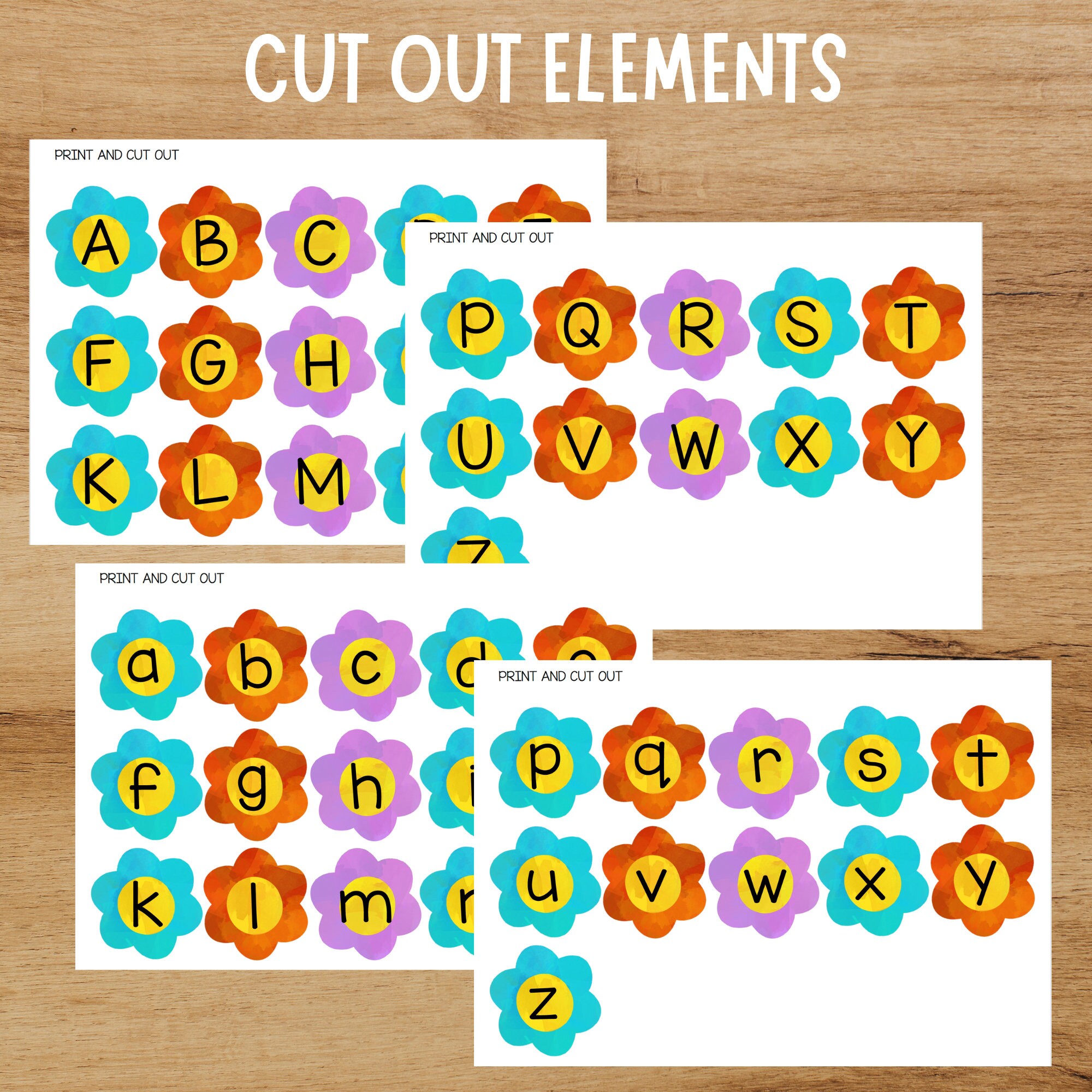 Flowers Letters Sorting Flisat Insert: Preschool Literacy (PDF) - Etsy