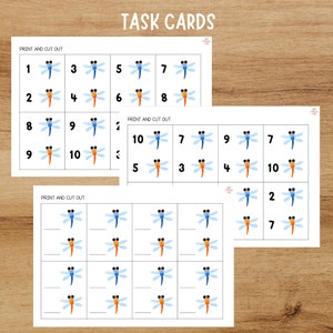Feed the Frog Counting, Printable Flisat Insert, Trofast Insert ...