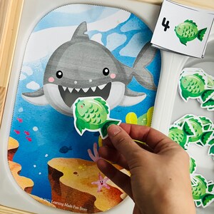 Feed Shark Counting to 20, Printable Flisat Insert, Trofast Insert ...
