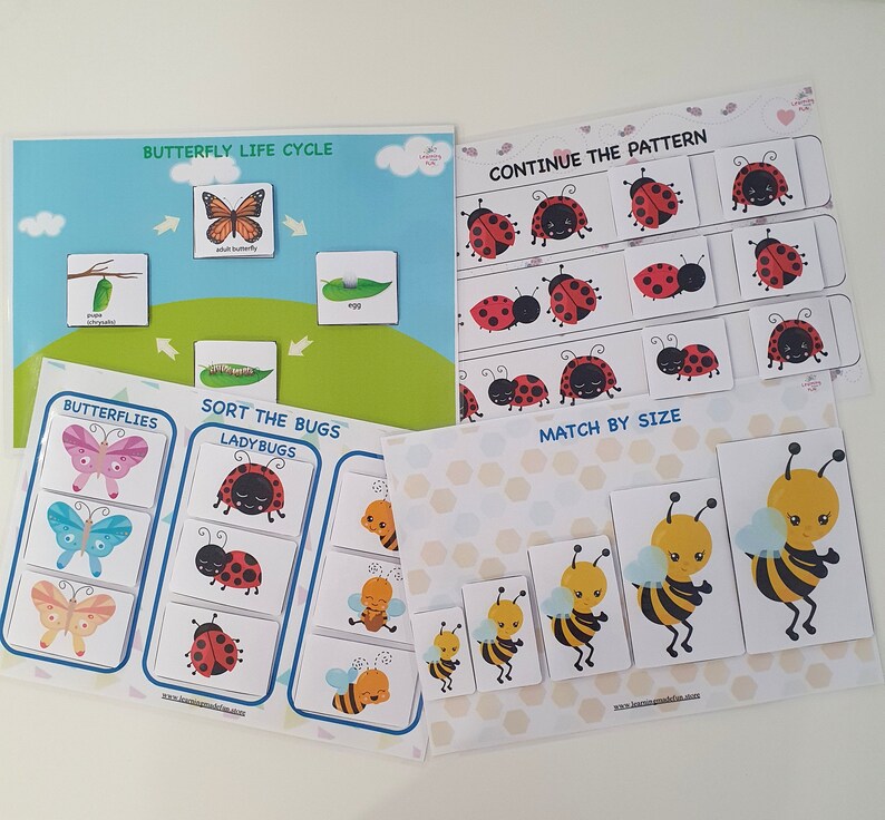 Toddler Busy Book Insects Learning Binder Toddler Learning | Etsy