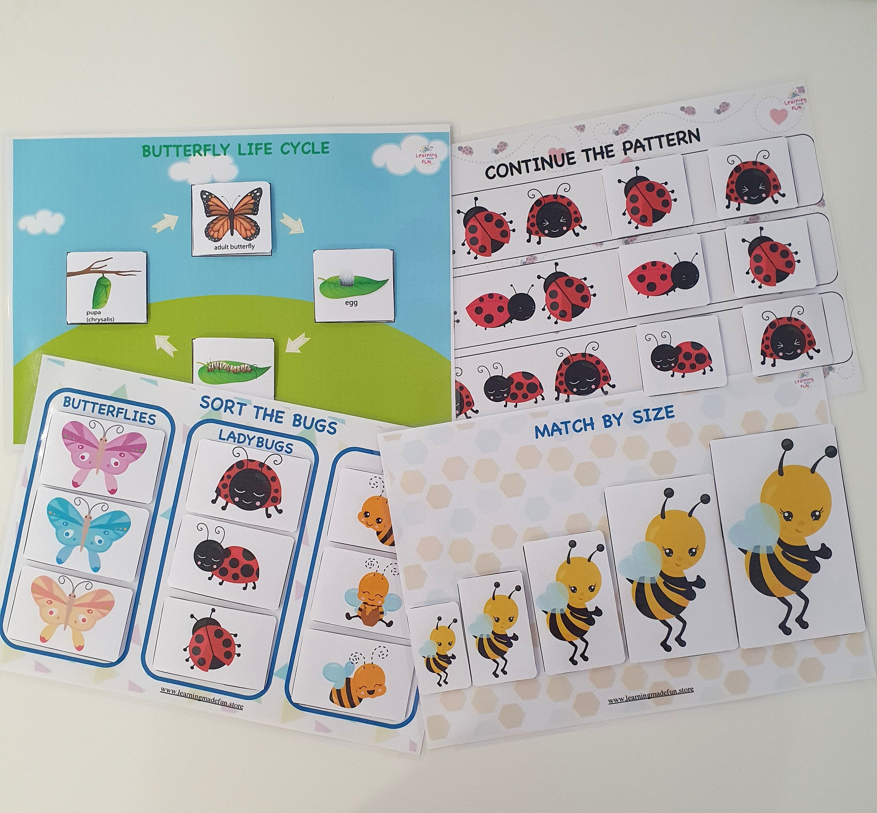 Toddler Busy Book Insects Learning Binder Toddler Learning | Etsy