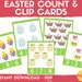Easter Count Clip Cards, Numbers 1-10 Count and Clip Activity ...