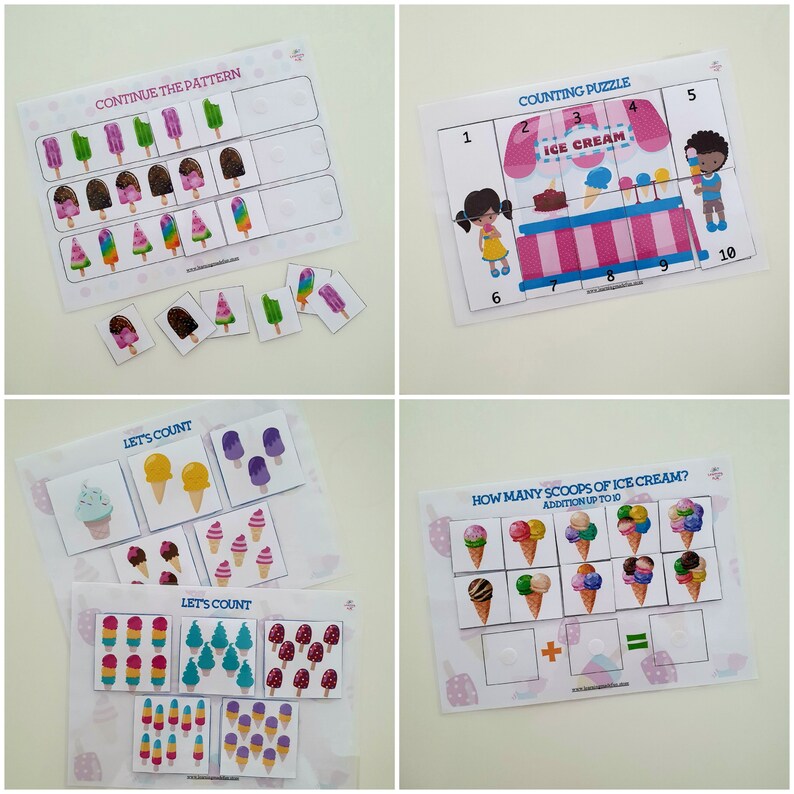 ICE CREAM Printable Busy Book Summer Busy Book Preschool & | Etsy