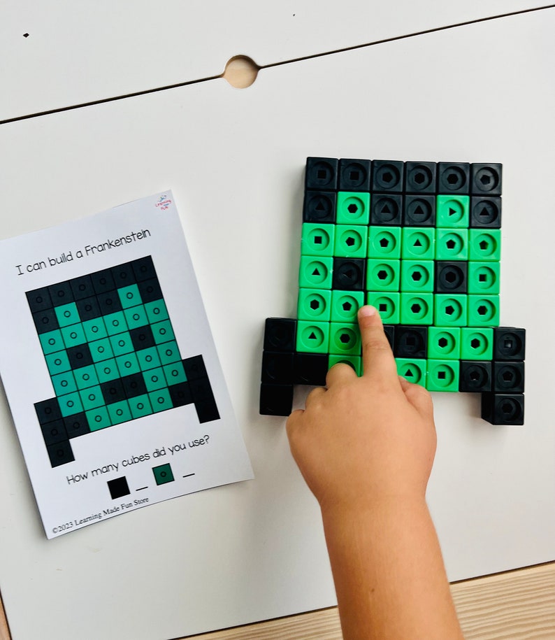 Halloween Snap Cubes Task Cards: Math Game Printable (PDF) - Etsy